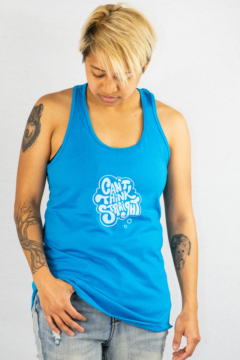 Can't Think Straight • Teal Tank – WUV GEAR